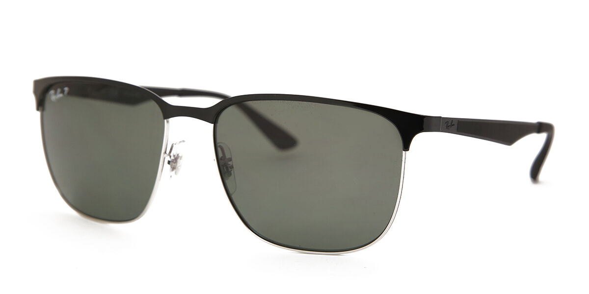 Ray-Ban RB3569 Polarized 90049A Vierkant Shiny Black zonnebril ...