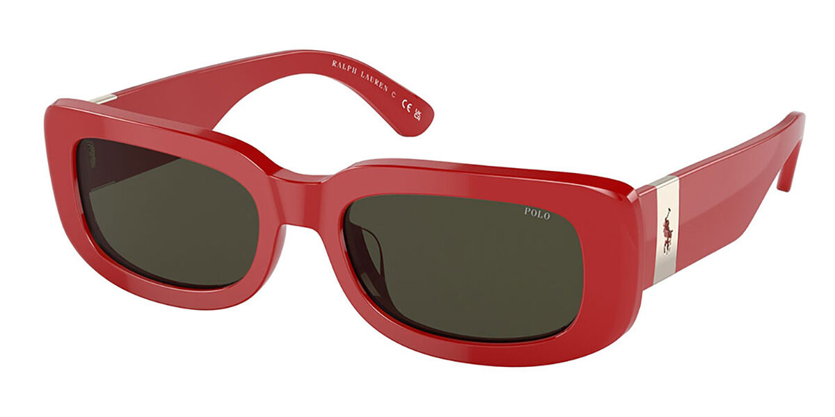 Polo Ralph Lauren PH4191U 525782 Rechthoekig Shiny Dark Red zonnebril ...
